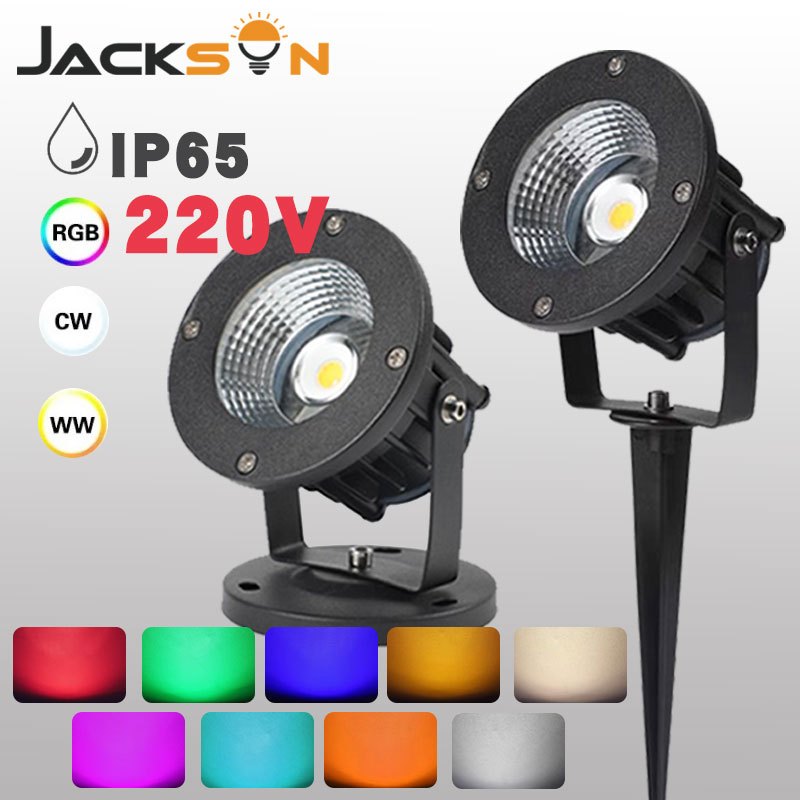 Garden Lights COB Spotlight Outdoor 220V Lawn Light Waterproof Spike ...