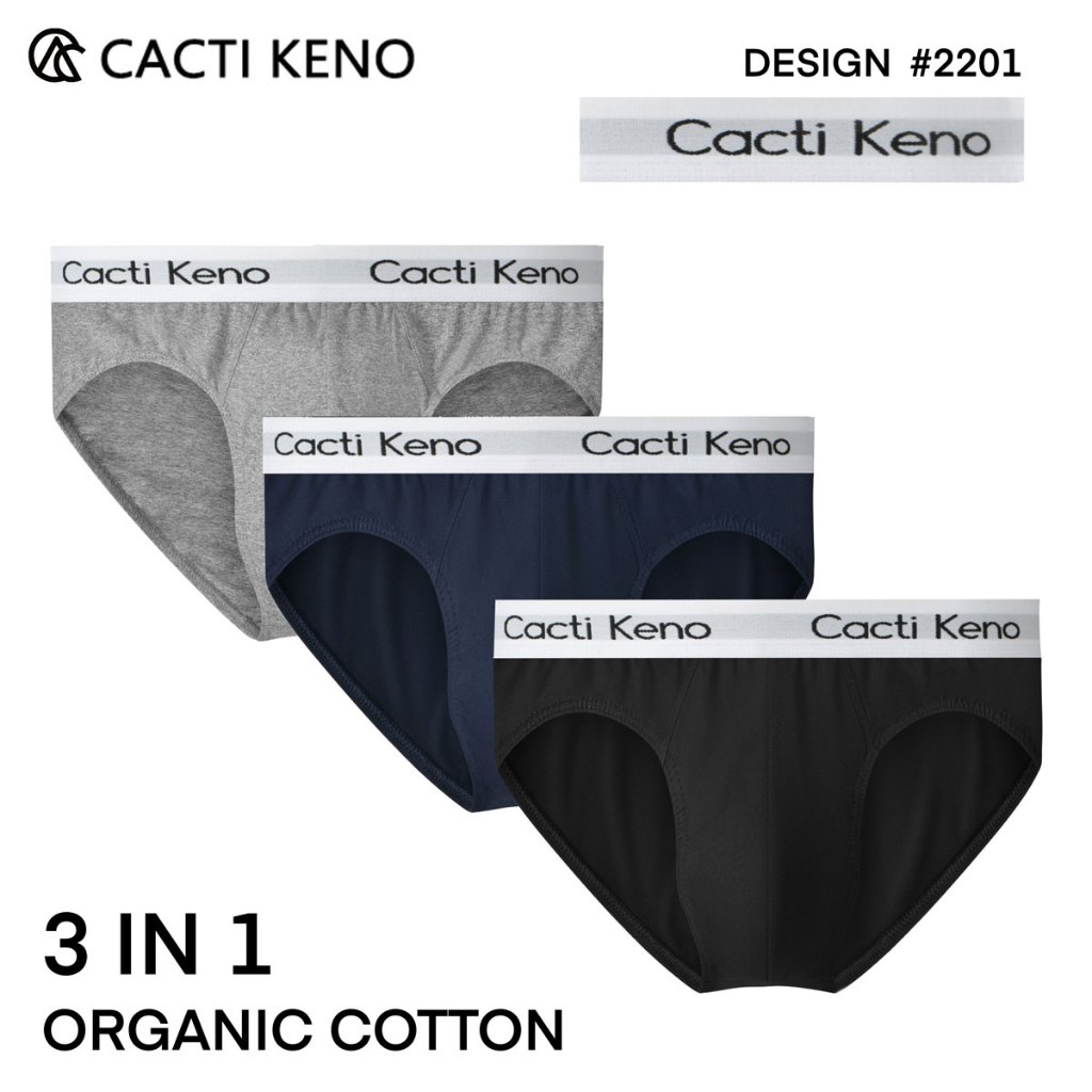 Cacti Keno 3 Pcs Boxer Briefs For Men Underwear Men's Brief Original ...