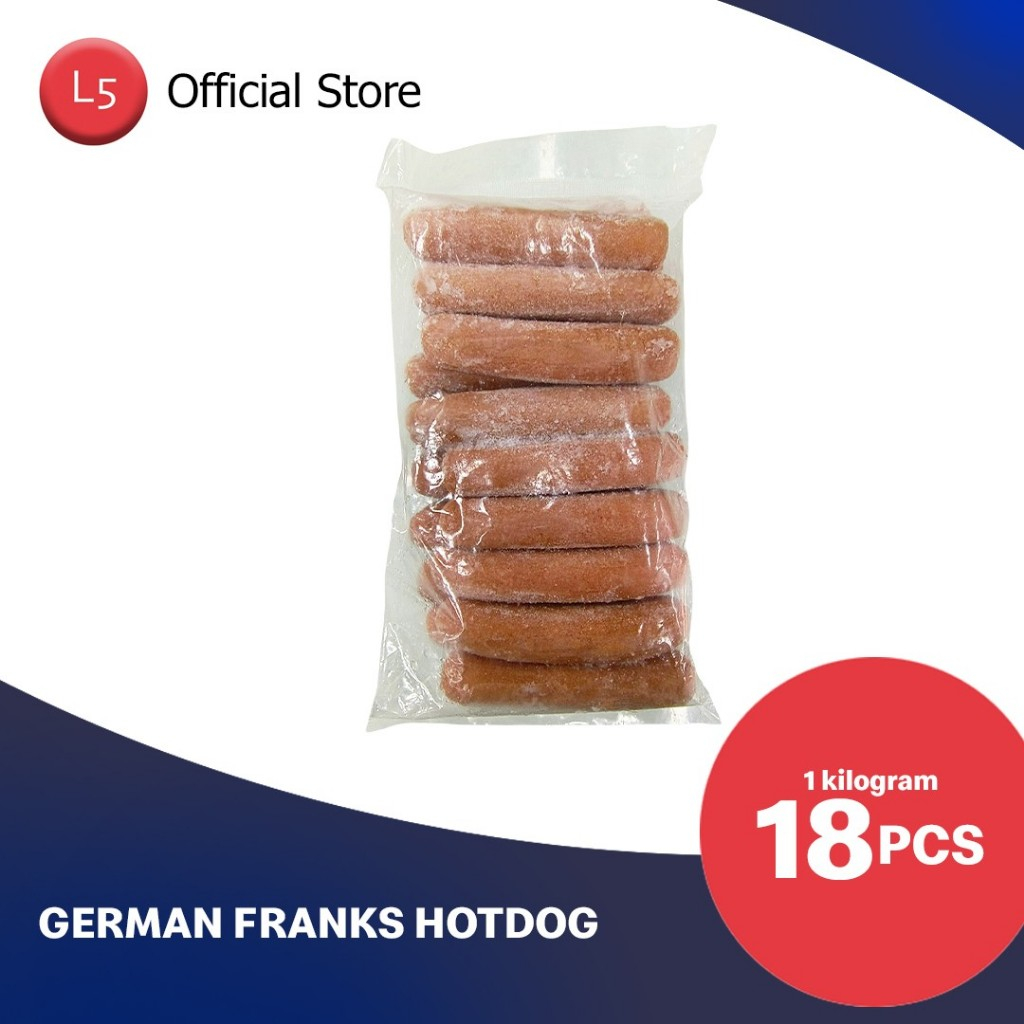 German Franks Hotdogs 1kg 18pcs (FROZEN) | Shopee Philippines