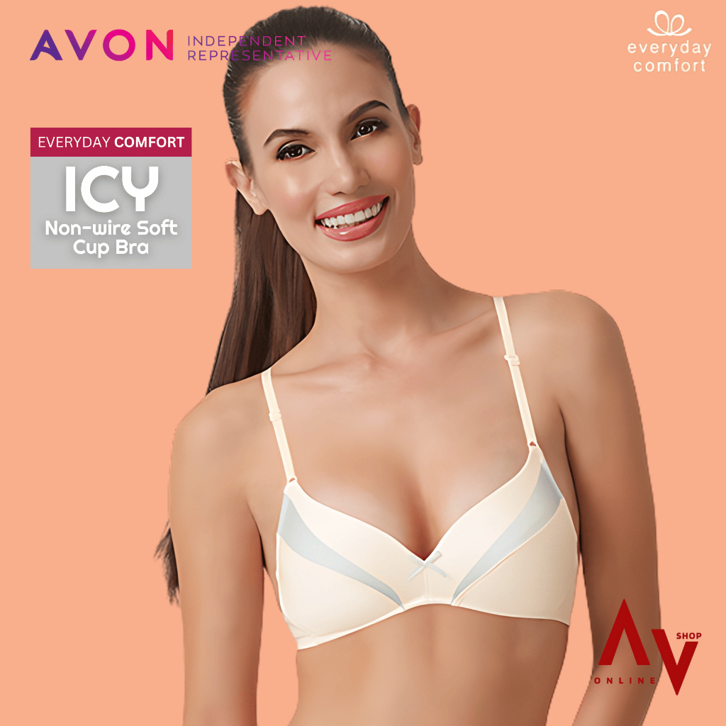 AVON Icy Non-wire Soft Cup Everyday Comfort Bra ( ICa, Gal, Ivy,Van, Cel, Kas) | Shopee Philippines