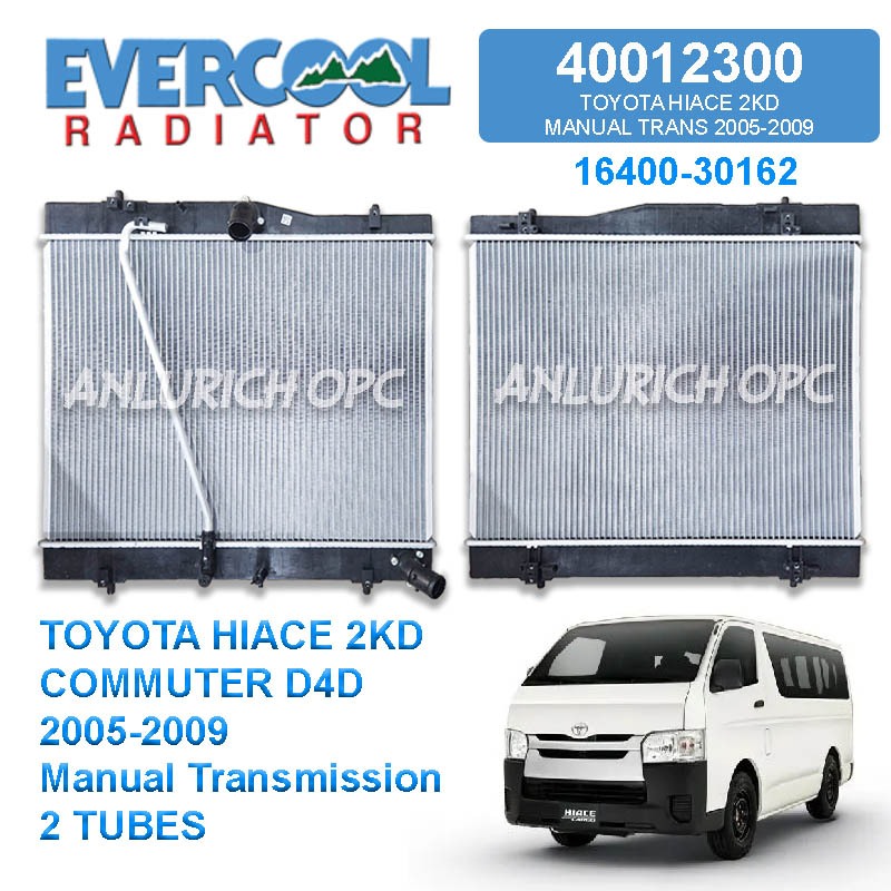 RADIATOR FOR TOYOTA HIACE 2005-2009 COMMUTER D4D MANUAL TRANSMISSION 2 ...