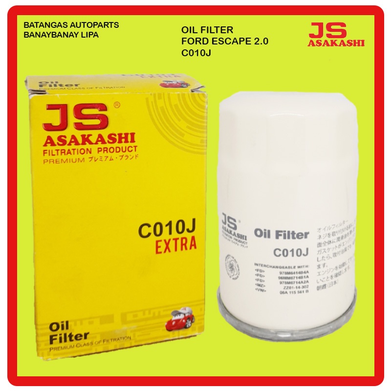JS ASAKASHI OIL FILTER FORD ESCAPE 2.0 C010J | Shopee Philippines