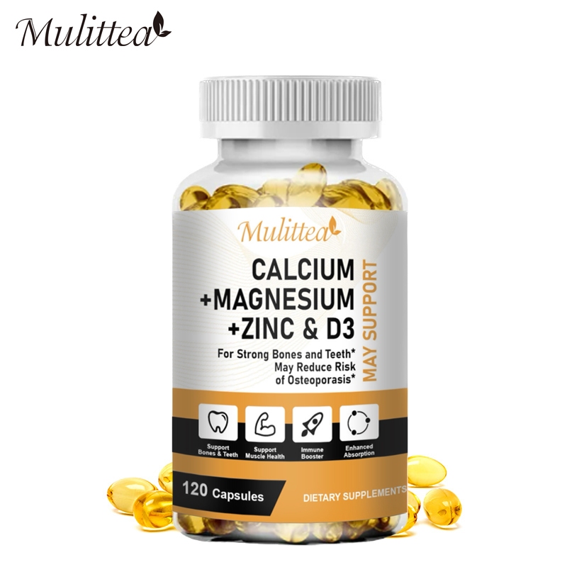 Mulittea Calcium Magnesium Zinc Capsules with Vitamind3 for Strong ...