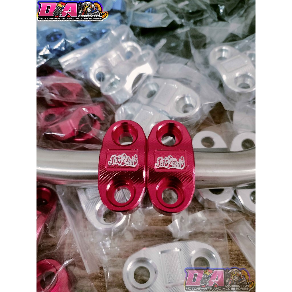 MU-FAC HANDLE BAR TITANIUM W/ EMBLEM NMAX V1 / NMAX V2 / PCX 150 / PCX ...