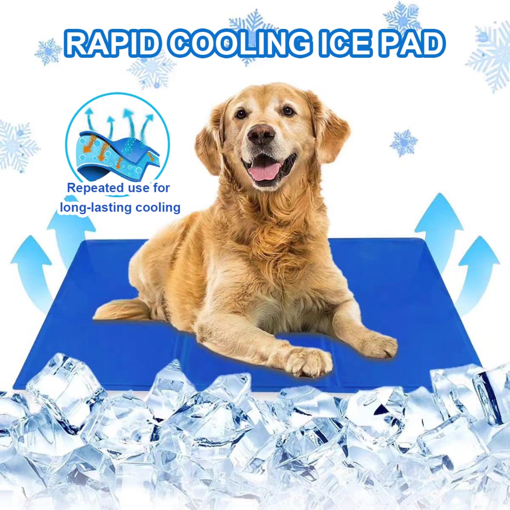 Pet Cooling Gel Ice Pad Summer Ice Gel Pad Quick Cooling Mat Dogs And ...