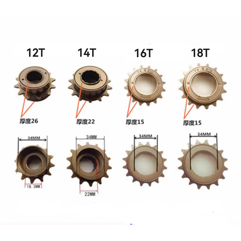 PHOENIX 12T 14T 16T 18T 20T 22T Single Speed Bicycle Flywheel Sprocket ...