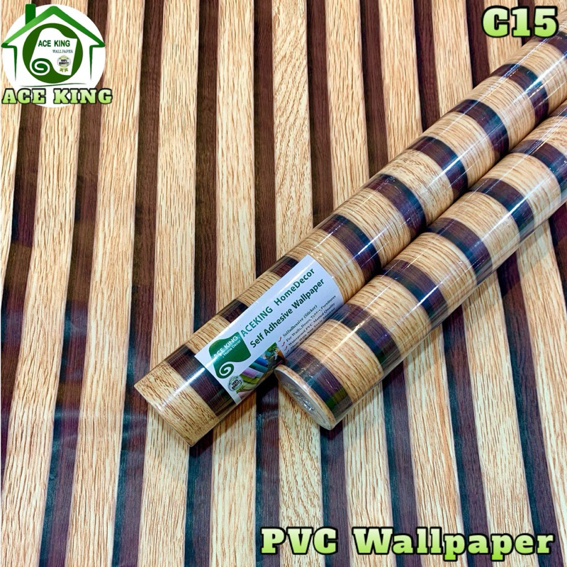 Aceking C15 Brown Wood Cladding Wall sticker Waterproof Selfadhesive ...