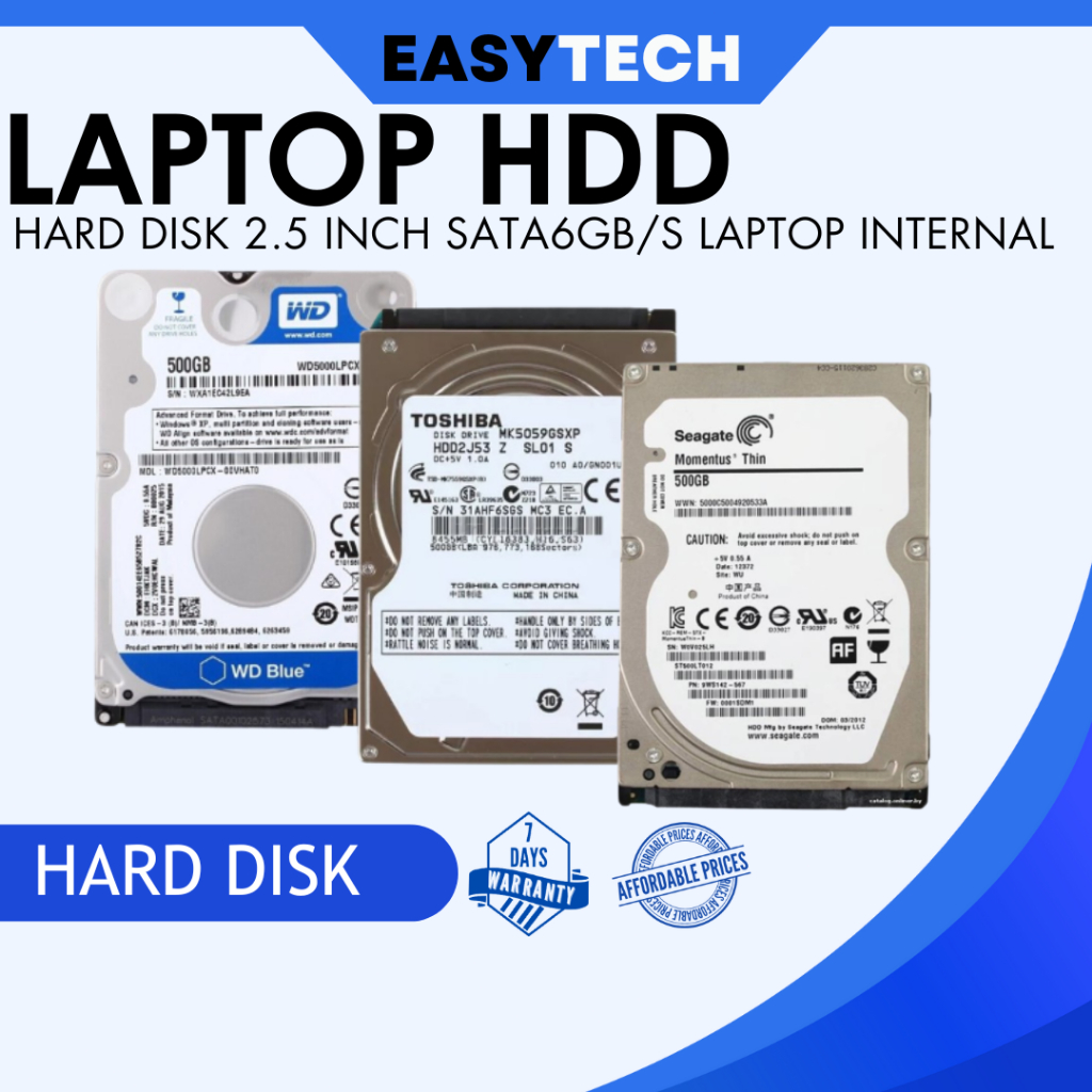 EASYTECH | Secondhand/Used Laptop HDD Hard Drive 2.5 inch 250GB 320GB ...