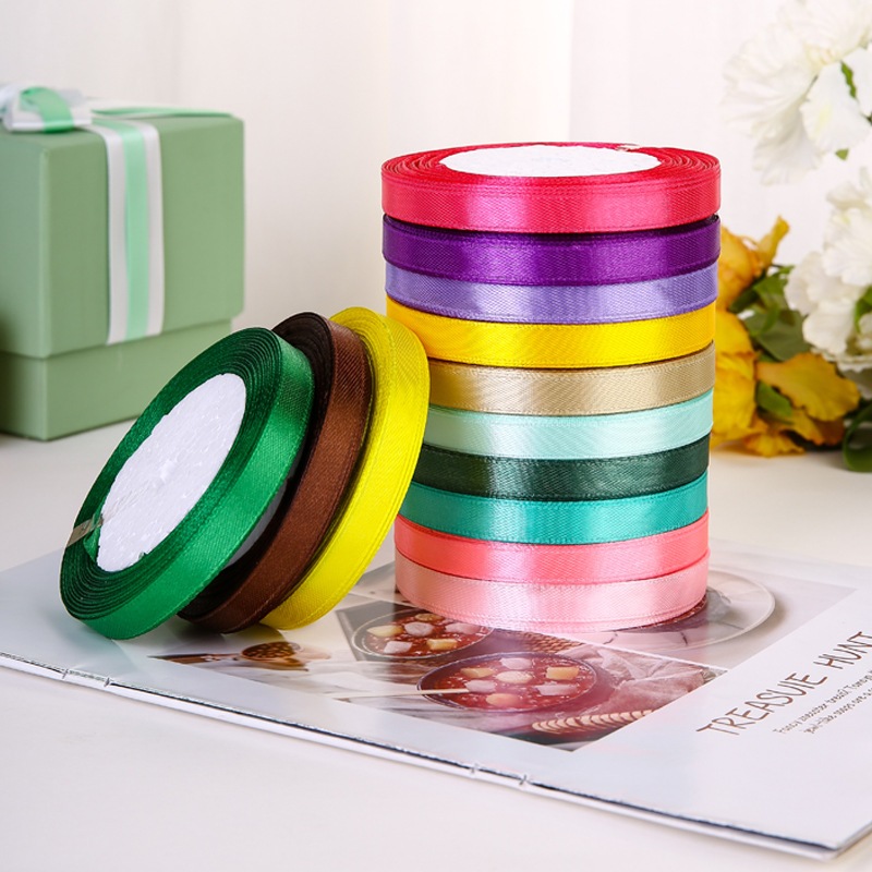 25Yards Satin Ribbon Roll 10mm High Quality Ribbon for you gift and ...
