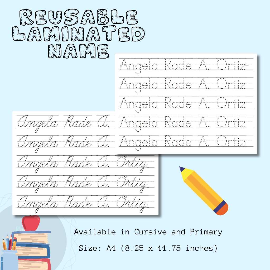 Reusable Laminated name tracing A4 | Shopee Philippines