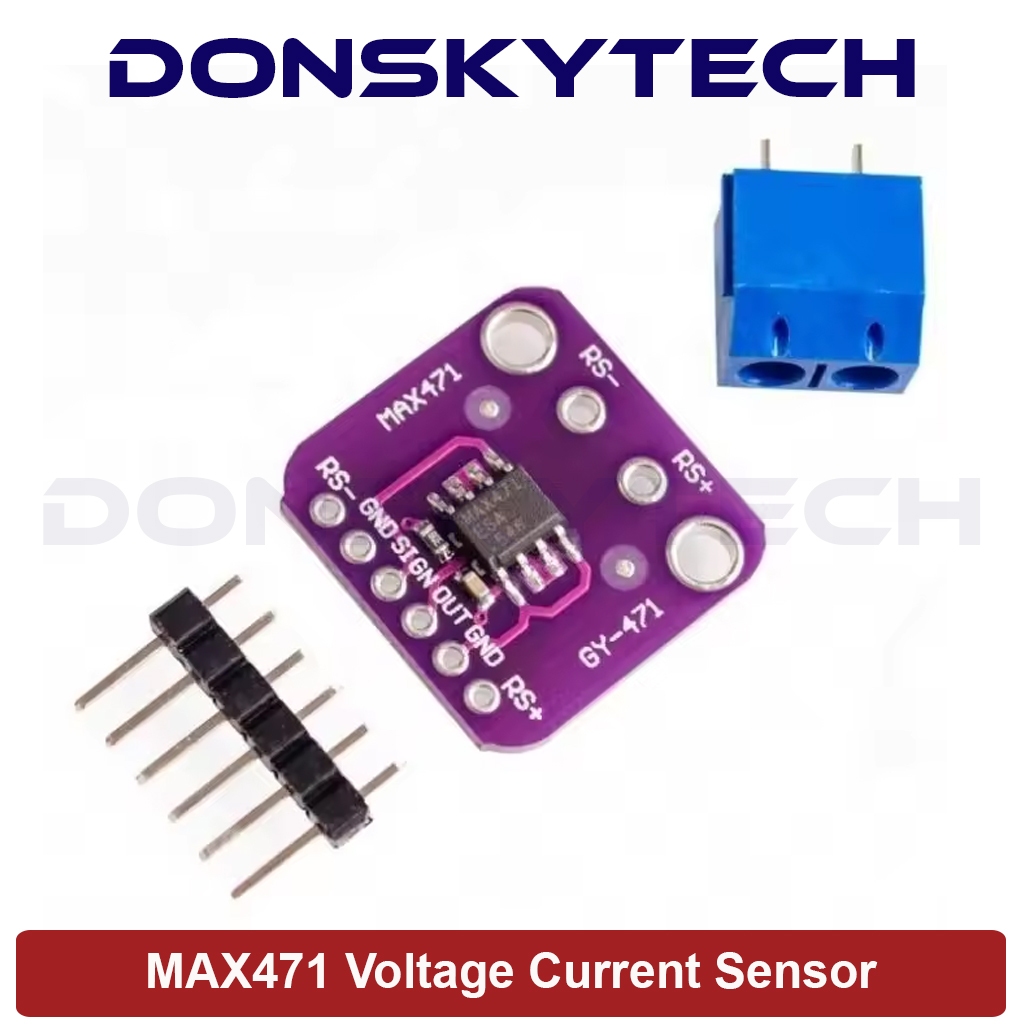 MAX471 Voltage Current Sensor Module GY-471 DC 3.3V 3A Range for ...