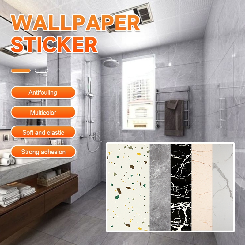 3D Marble Stickers 60*30cm waterproof wallpaper for bathroom PVC tiles ...