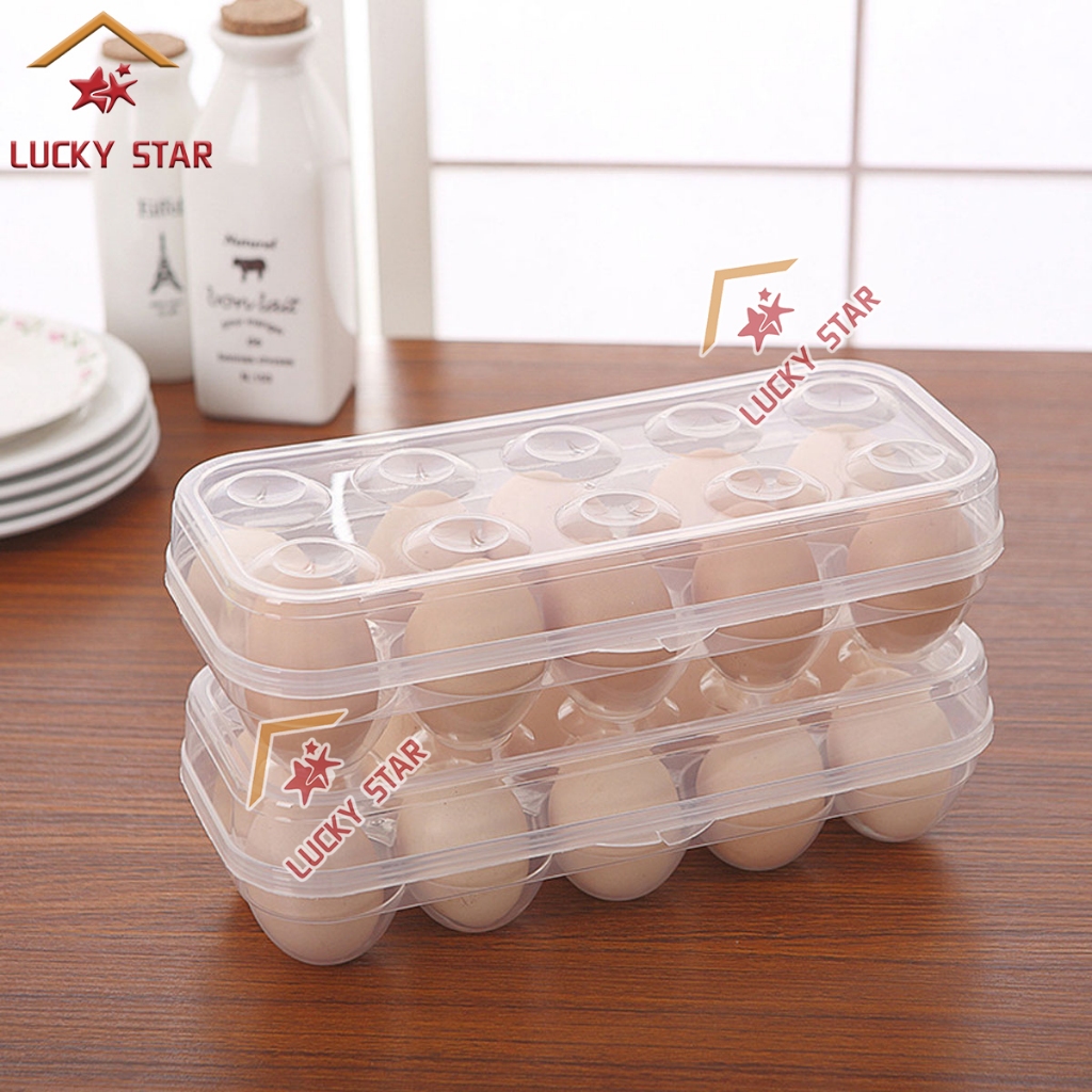 PP Plastic Material Transparent Egg Storage Box 10grid and 15grid Egg ...