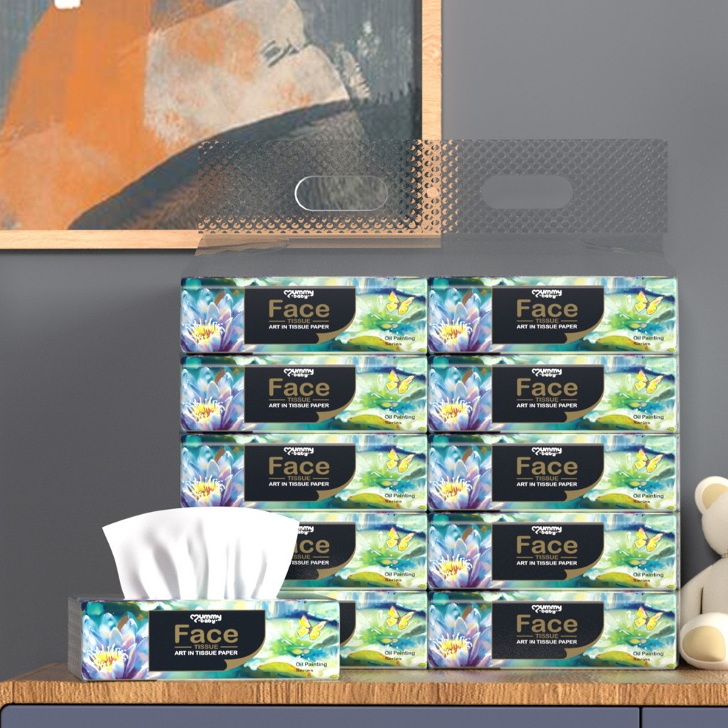 10 Packing Facial Tissue 4-Layer Tissue Paper Toilet Tissue Car Tissue ...