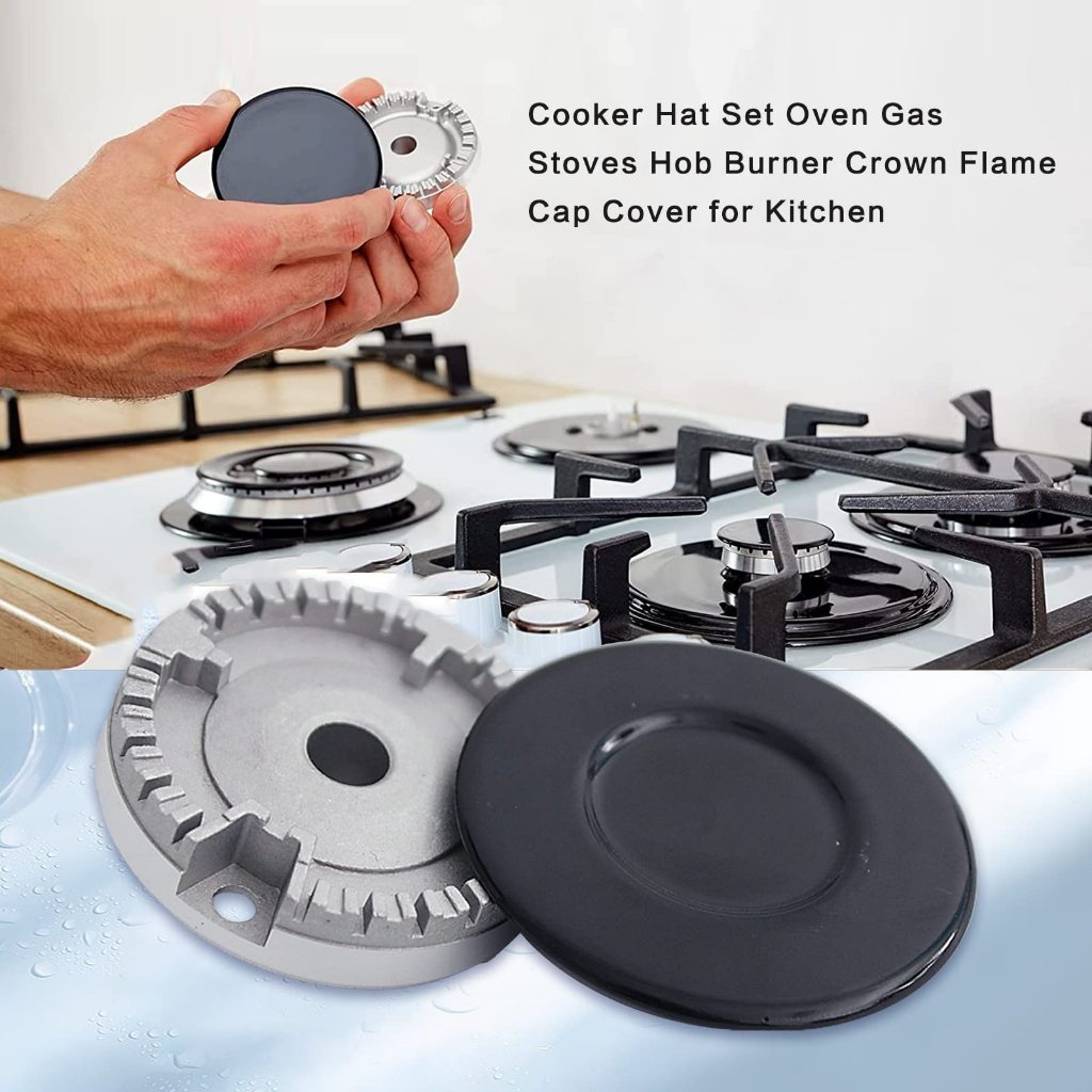Universal Gas hob burner Cooker & Oven Hob Gas Burner Crown & Flame Cap ...