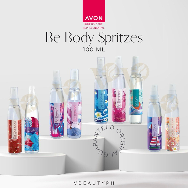 AVON Be Body Spritzes 100 mL Be Fearless Be Cool Be Glamorous Be ...