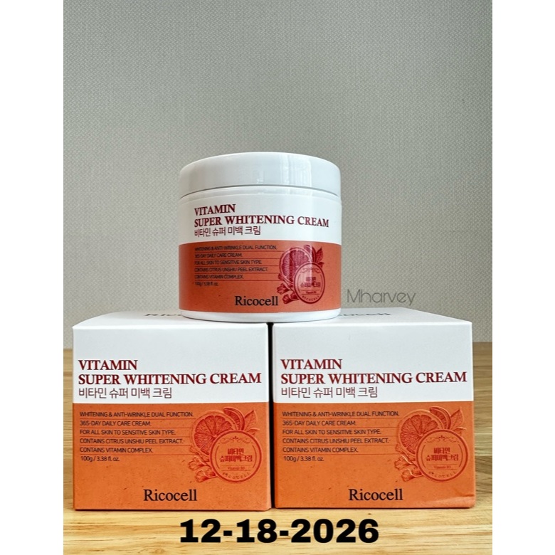 RICOCELL Vitamin super whitening cream 100g | Shopee Philippines