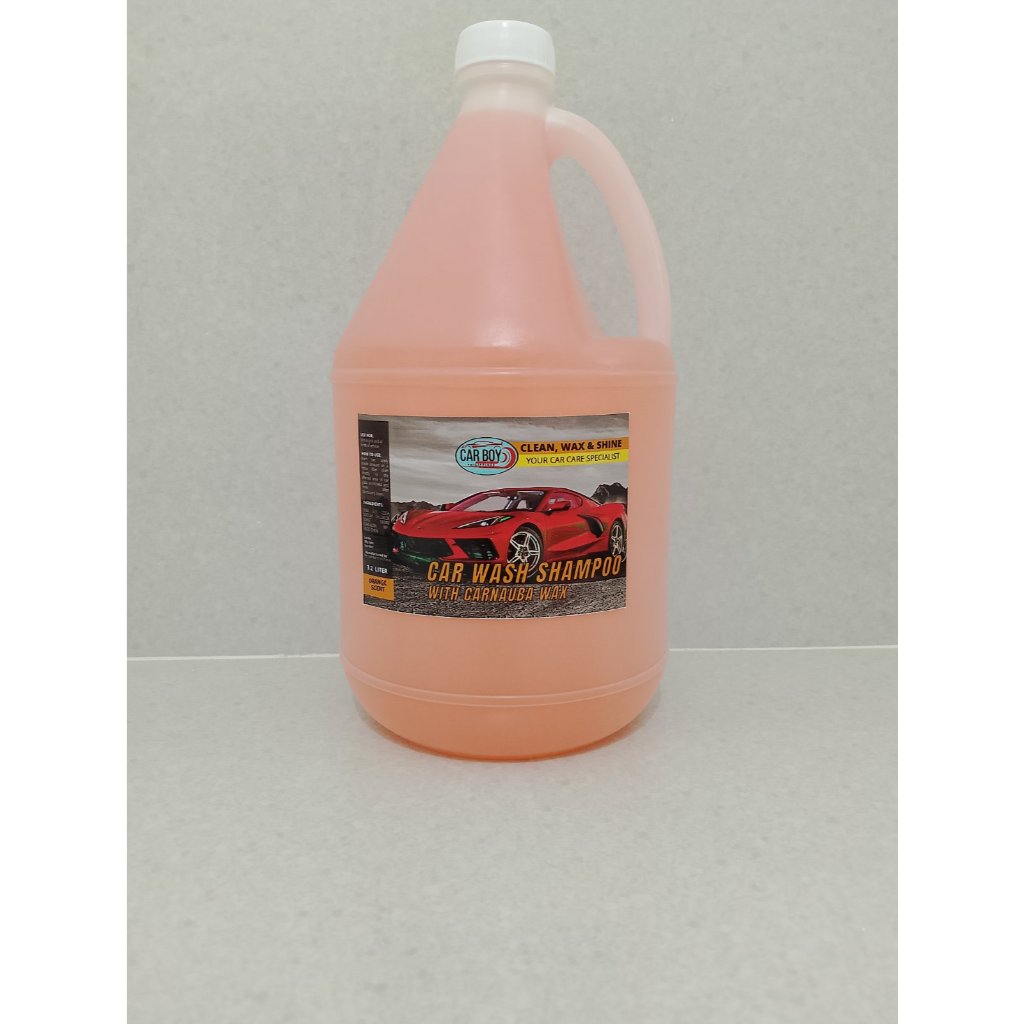 Carboy Car Wash Shampoo with Carnauba wax 3.2 Liter / Orange Scent ...