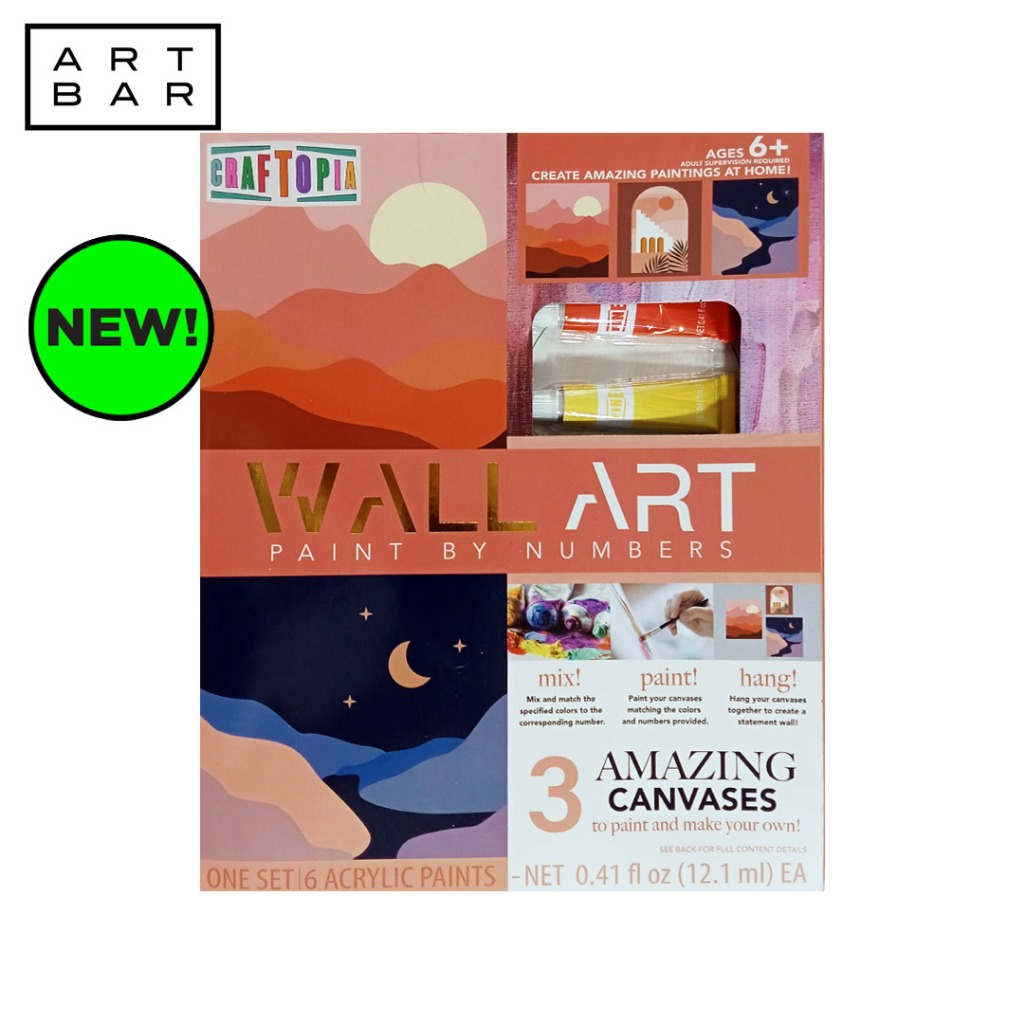 Craftopia Wall Art Paint By Numbers Scenery 3pc set - Art Bar | Shopee ...