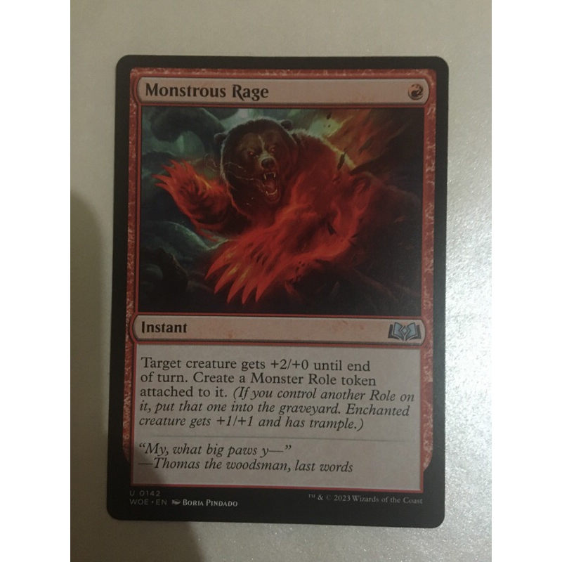 Monstrous Rage | Magic The Gathering | MTG | Shopee Philippines