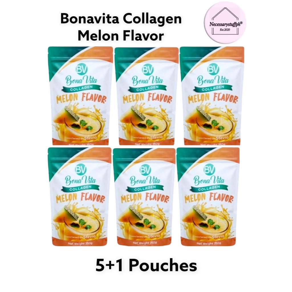 Bonavita Collagen Drink Melon Flavor (6 Pouches = 60 Sachets) | Shopee ...