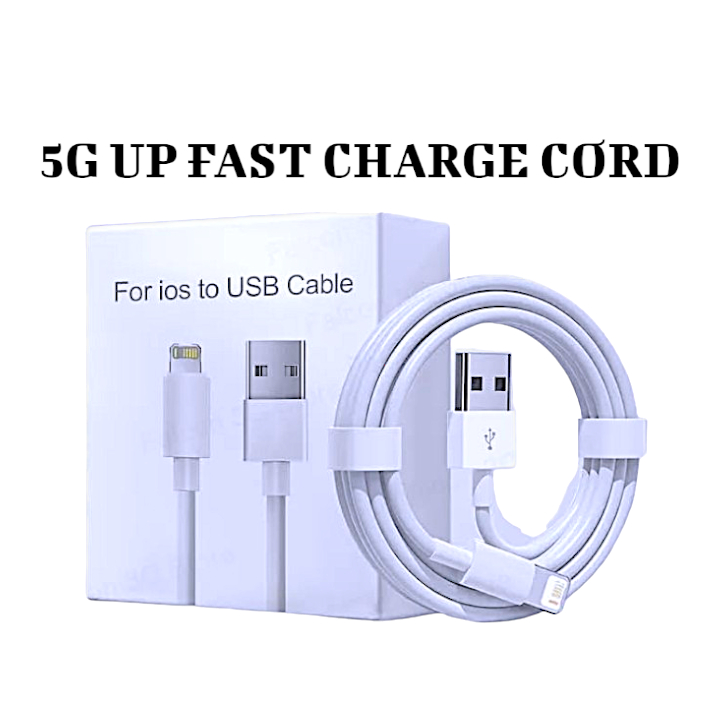 FAST CHARGING CORD 1M 2M USB IP IOS HIGH QUALITY AND SAFE CORD 5G UP X ...
