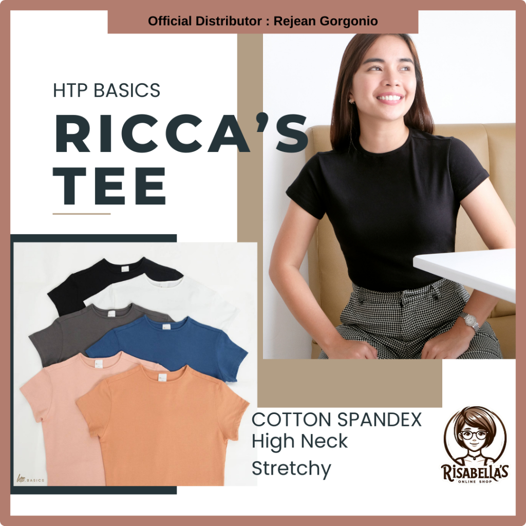 HTP Basics Ricca's Tee - stretchy cotton fabric - cotton spandex ...