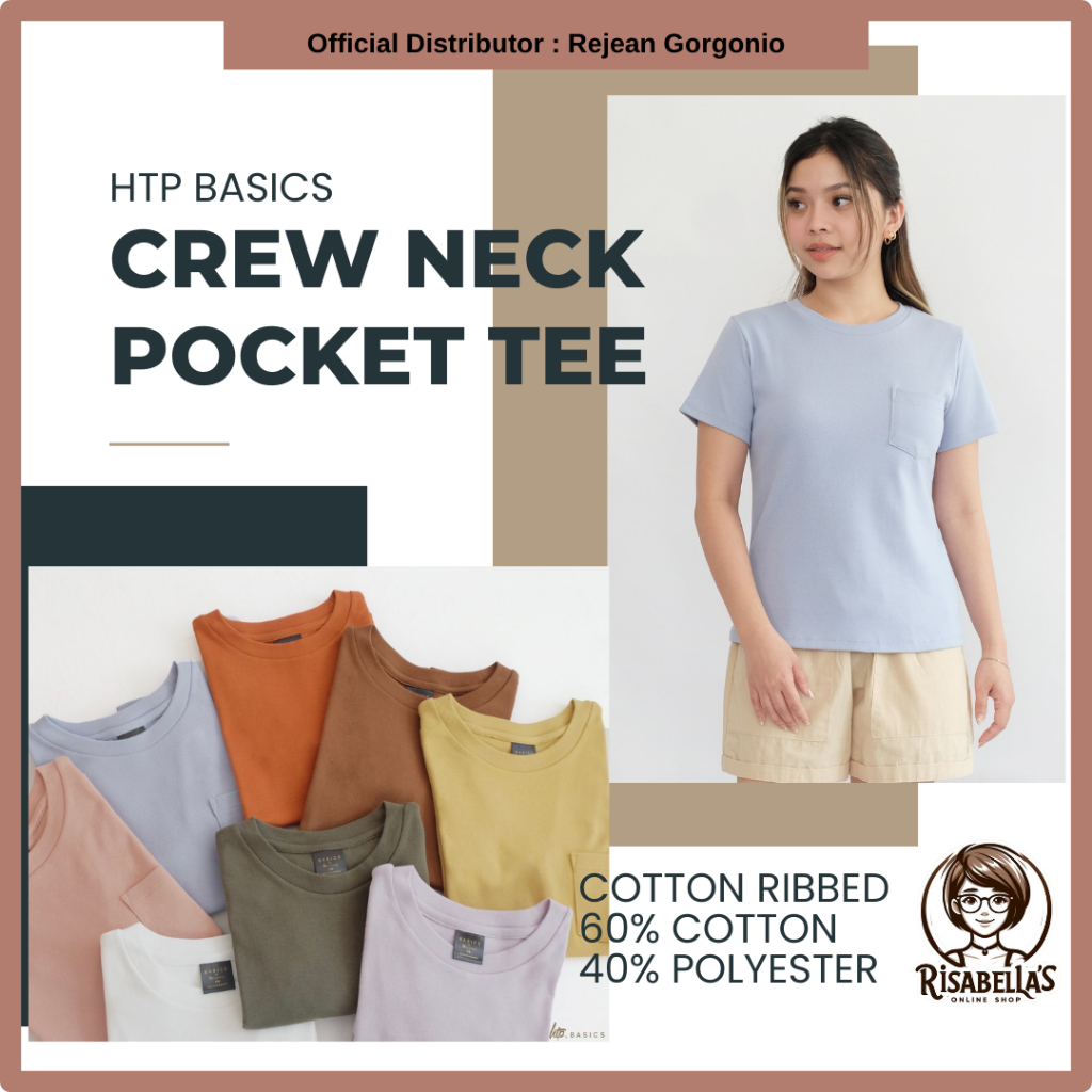 HTP Basics Crew Neck Pocket Tee - OFFICIAL STOCKS - Cotton Ribbed ...