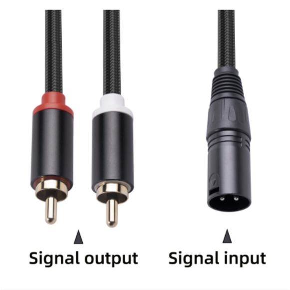 Top Quality Cannon Male Female To 2 RCA Connection Audio Cable XLR To ...