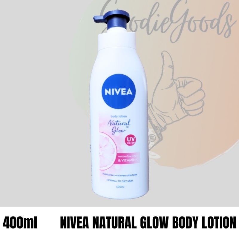Nivea Natural Glow UV Filter Body Lotion 400ml (EXP. 8/2026) | Shopee ...