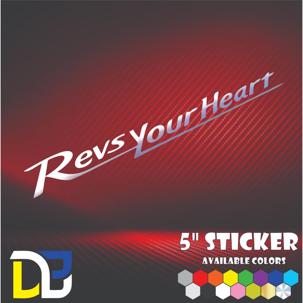 revs your heart machine cut waterproof vinyl sticker | Shopee Philippines