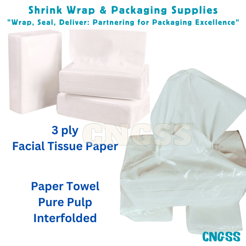 Facial Tissue Paper (3ply), Paper Towel Tissue (150pulls), Inter-folded ...