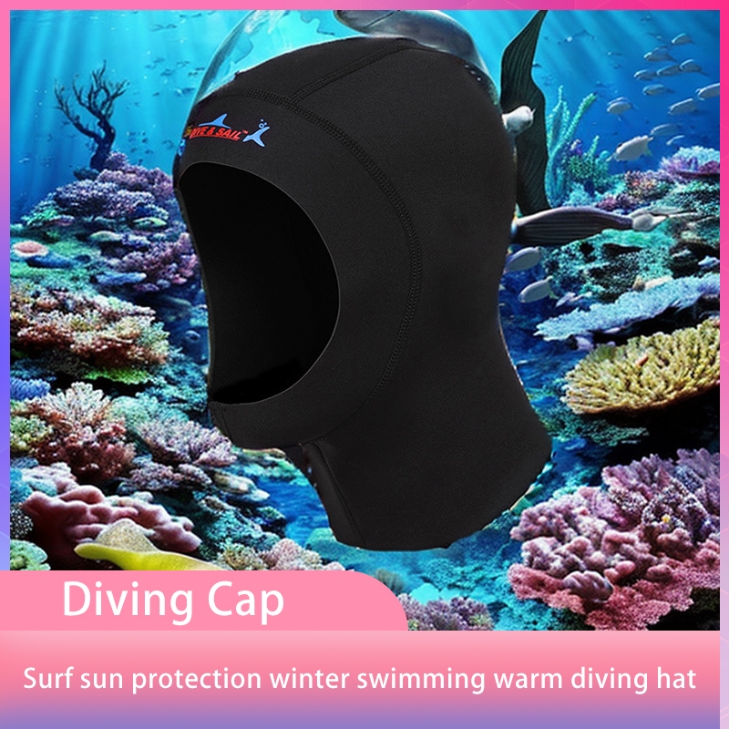 3mm Neoprene Diving Cap Scuba Diving Head Neck Cover Swim Wetsuit Hat ...