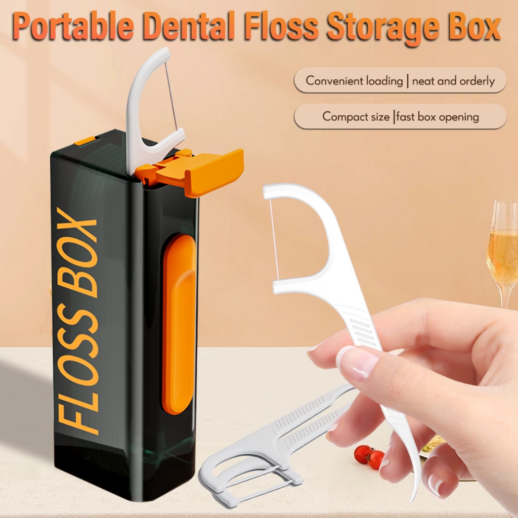 10 Pcs/Box Dental Floss Box Portable Automatic Pop-Up Mirror Mini ...