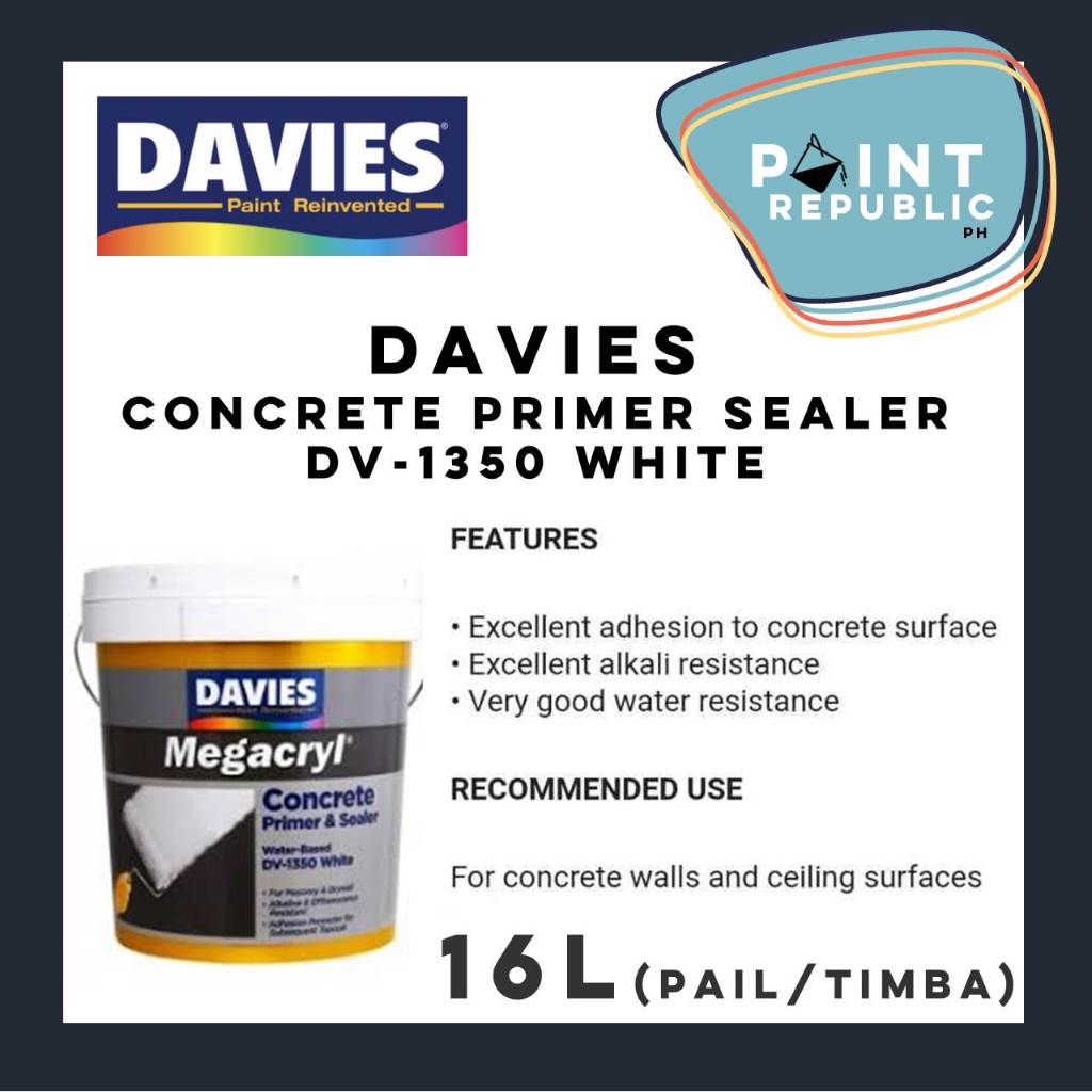 DAVIES CONCRETE PRIMER Sealer White - 16L (Pail/Timba) | Shopee Philippines