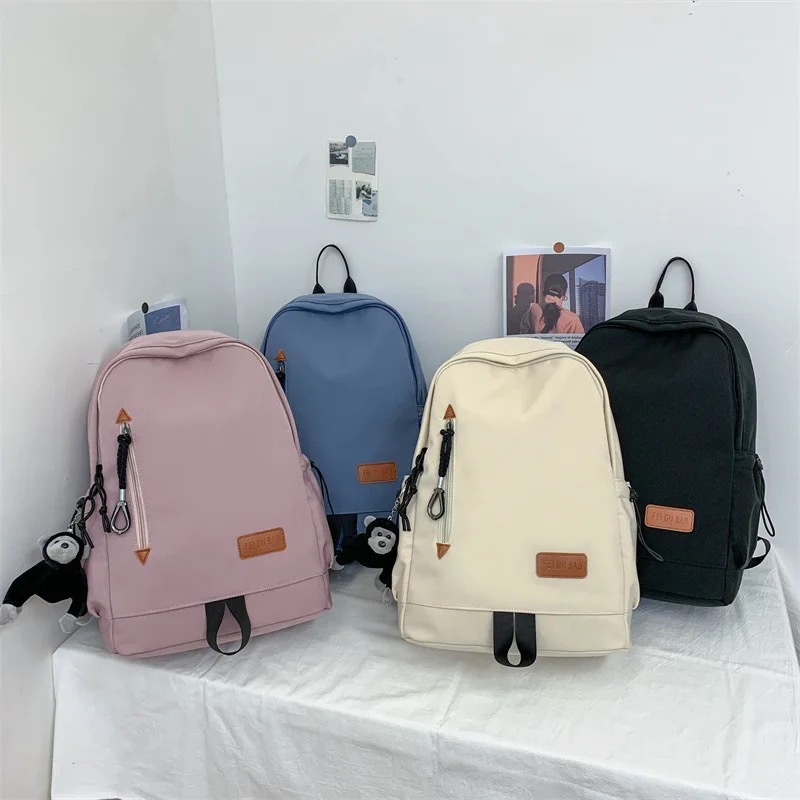 Students simple large-capacity schoolbag fashion women's backpack ...