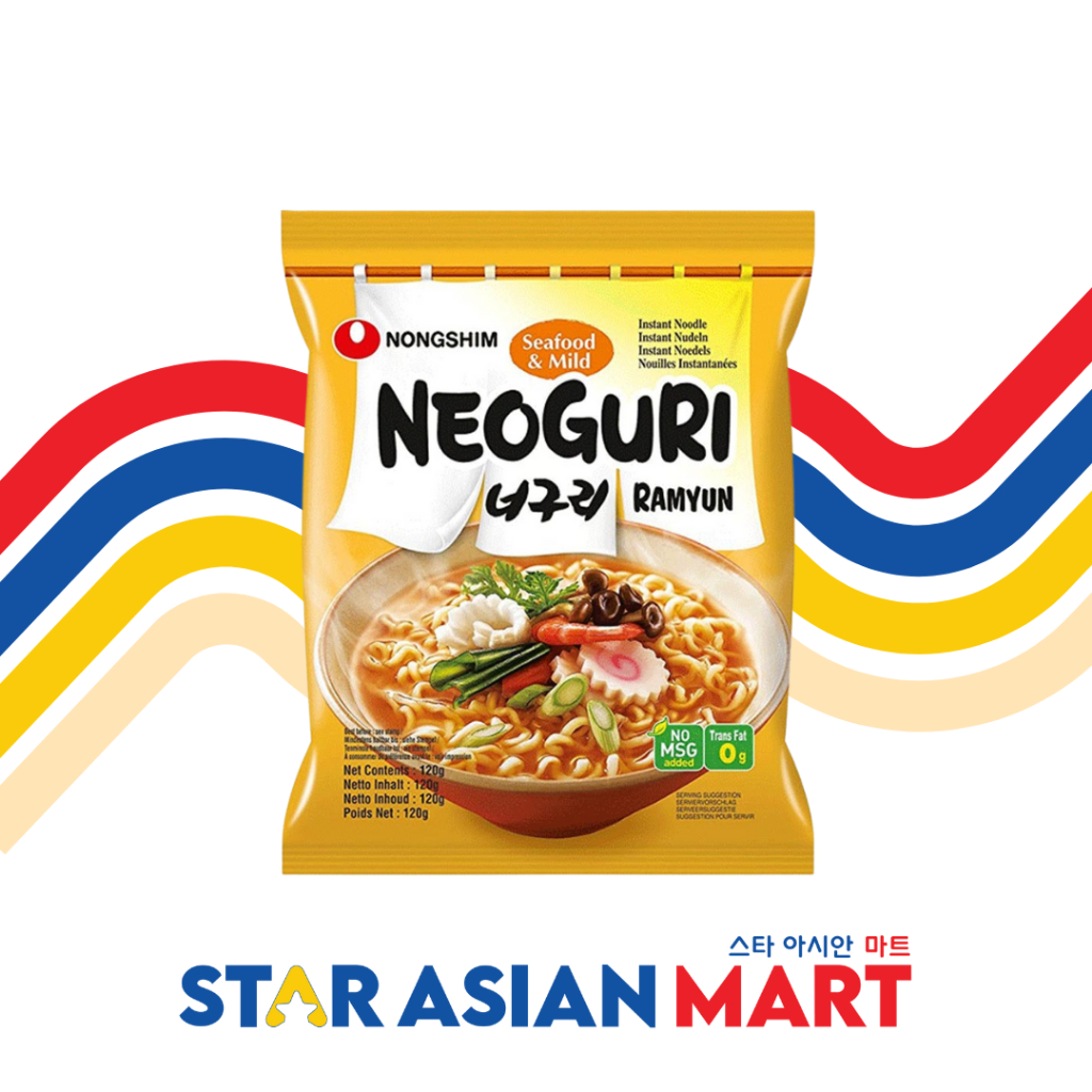 Nongshim Neoguri Mild Seafood Instant Ramen Noodles Pouch | Shopee ...