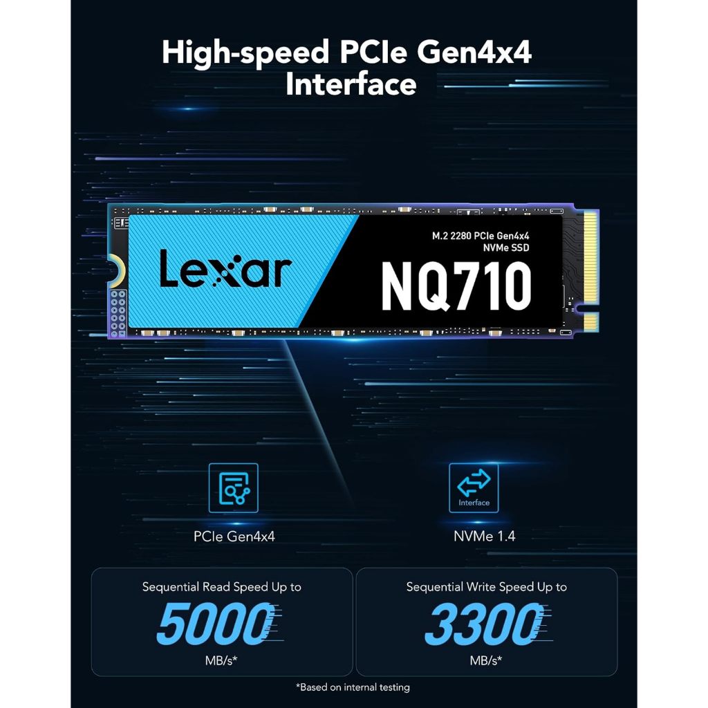 Lexar NQ710 500GB 1TB 2TB PCIe 4.0 M.2 2280 PCIe Gen4x4 NVMe Internal ...