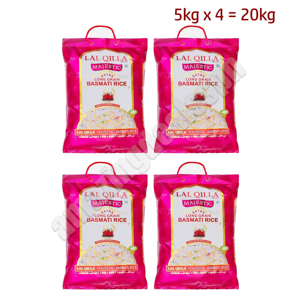 20kg TWENTY-kg (4 bags of 5kg wholesale) Lal Qilla Majestic Long Grain ...