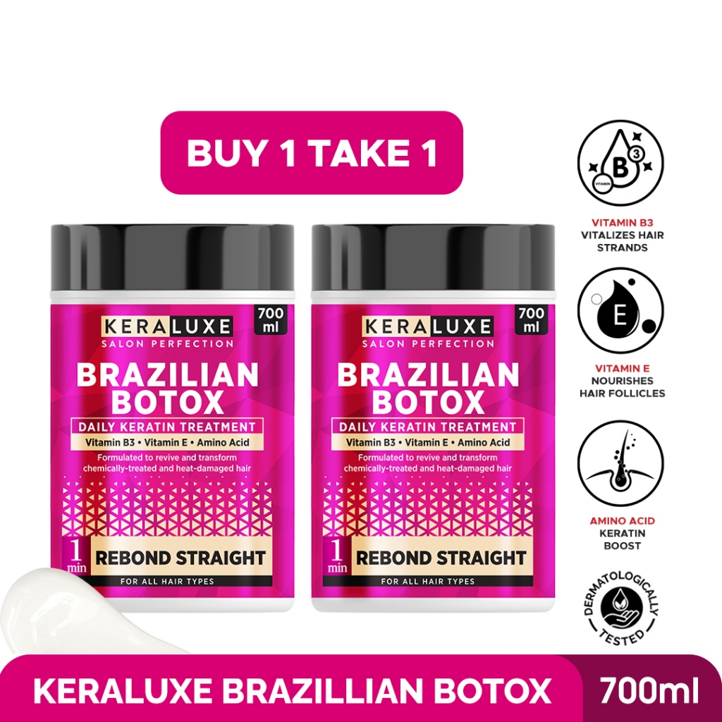 Kera Luxe Brazilian Botox Daily Keratin Treatmentrebond Straight 700ml Buy 1 Take 1 | Shopee ...
