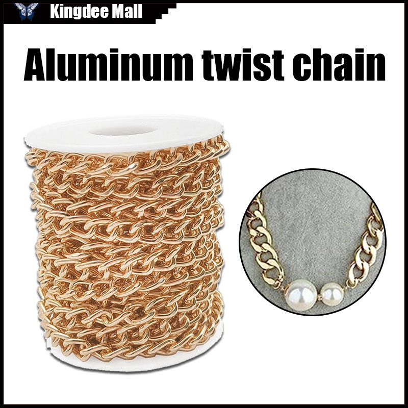 5m/Roll Aluminium Curb Chains For Jewelry Making DIY Crafts | Shopee ...