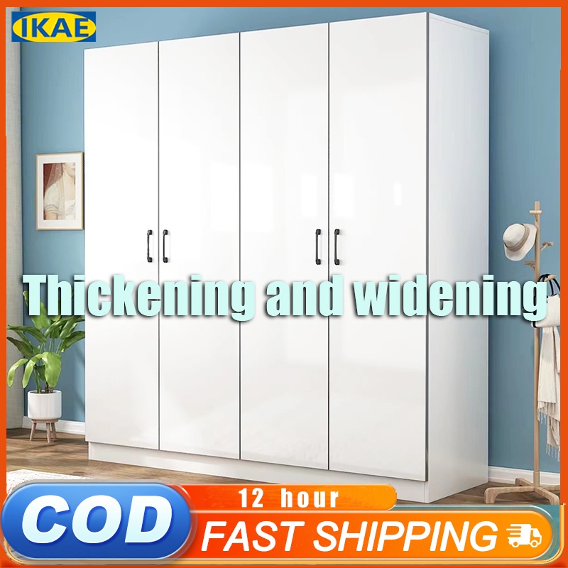 IKAE Wood Wardrobe Cabinet Plastic Wardrobe Storage Clothes Wooden ...