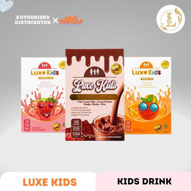 Luxe Kids Chocolate Drink | Ponkana | Strawberry with Gingko Biloba ...
