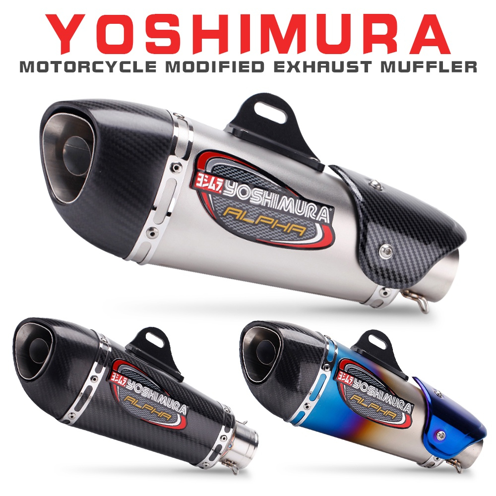Motorcycle Exhaust YOSHIMURA Alpha Carbon DB Killer Muffler Escape Link Pipe | Shopee Philippines