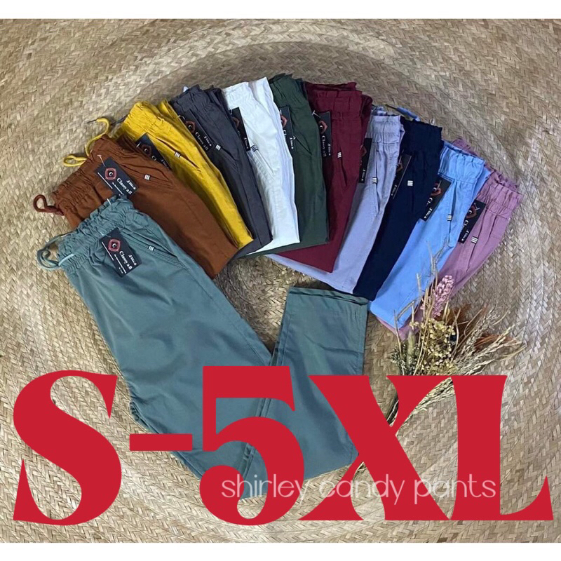 S-5XL Women's Stretch Candy Pants Office Or Casual High Waist UNISEX ...