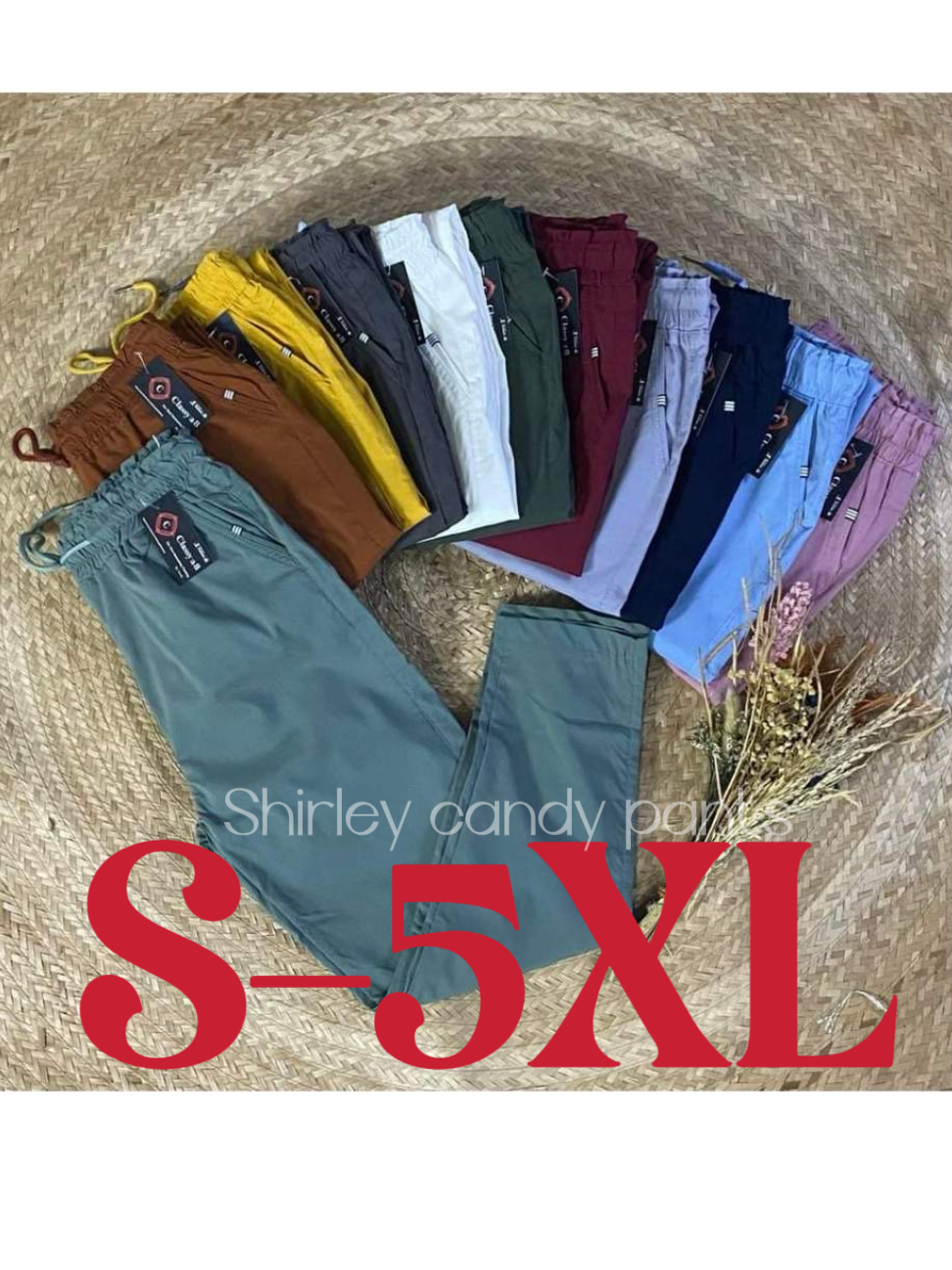 S-5XL Women's Stretch Candy Pants Office Or Casual High Waist UNISEX ...