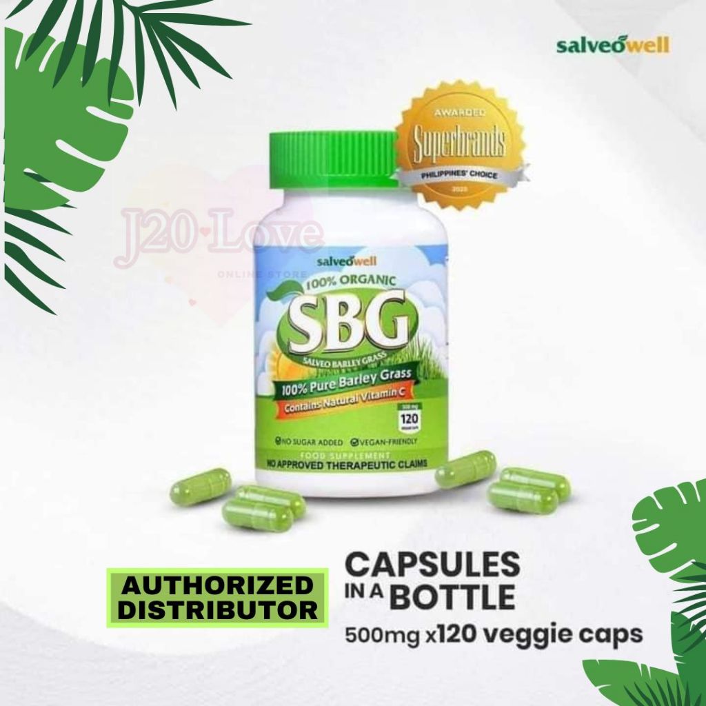 SBG Barley Grass Capsules in Bottle 120 Caps | Salveo Capsule 500mg 100 ...