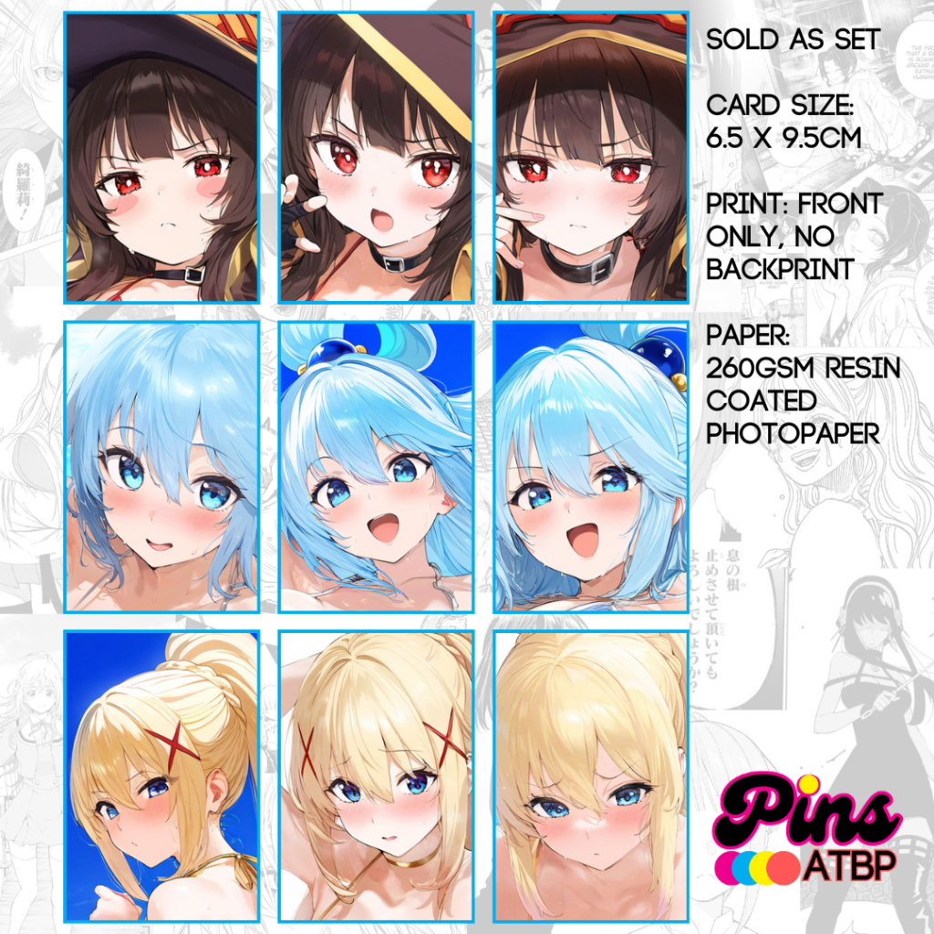 9PCS SET Konosuba Anime Photocards - Pins ATBP | Shopee Philippines
