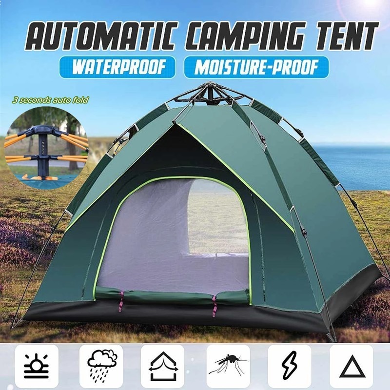 2/4/6 Waterproof Tent Outdoor Camping automatic Double Layer Suitable ...