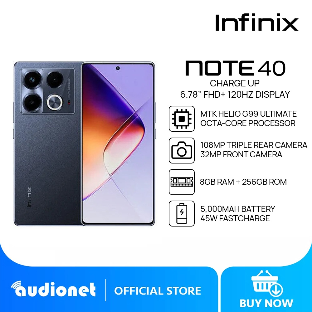Infinix Note 40 Smartphone | 8GB+256GB | Helio G99 Ultimate | 6.78 ...